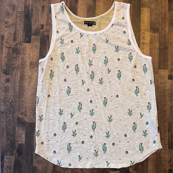 Ocean Current | Tops | Ocean Current Tan With Green Cactus And ...